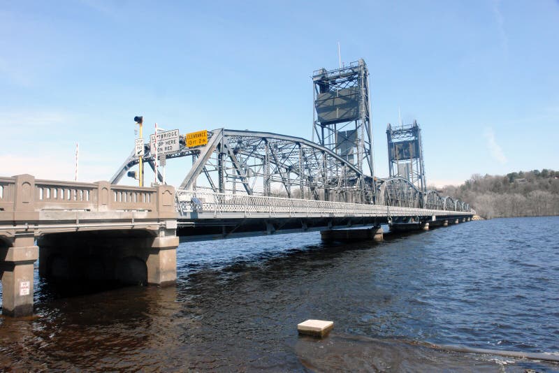 Steel Water Bridge stock photo. Image of water, blue, minnesota - 9109432