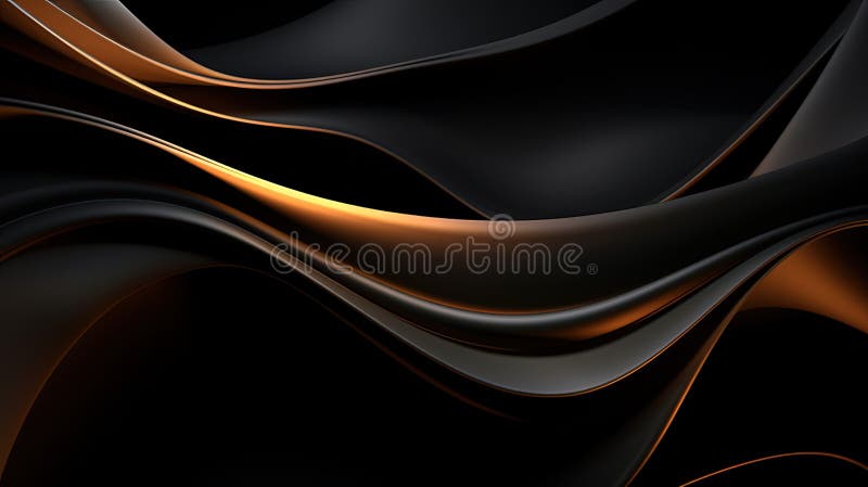 Steel Wave on Black Background, Abstract Design. Stock Illustration ...