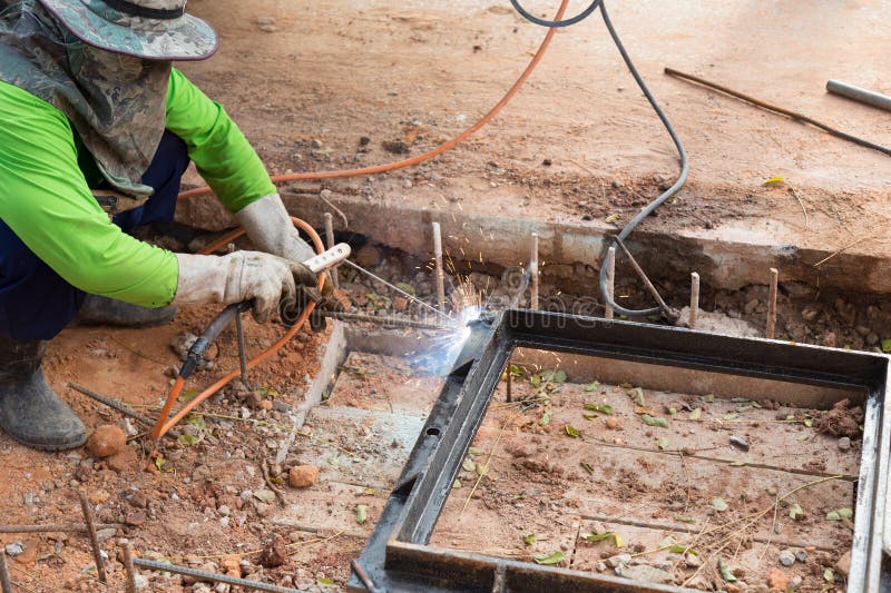 Steel welding stock image. Image of factory, welding - 59658753