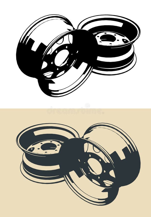 Steel wheels stock vector. Illustration of closeup, steel - 293506980