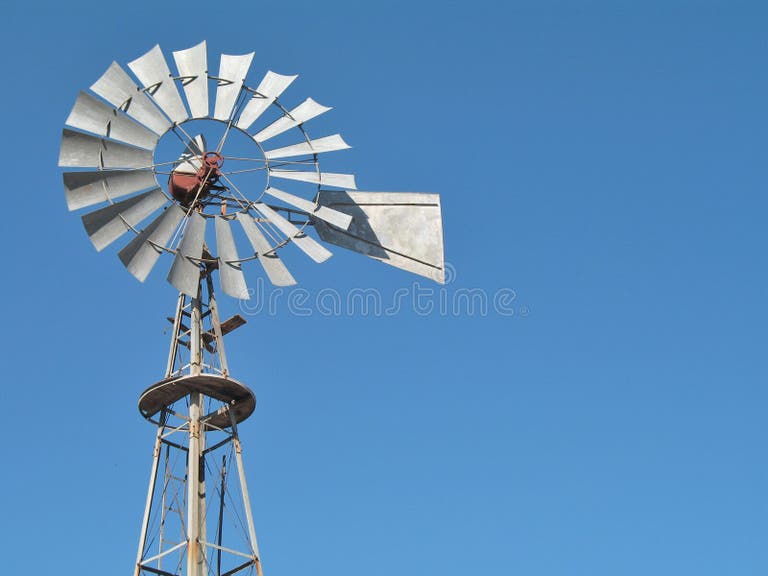 Steel Windmill stock photo. Image of wind, gray, recycle - 4162424