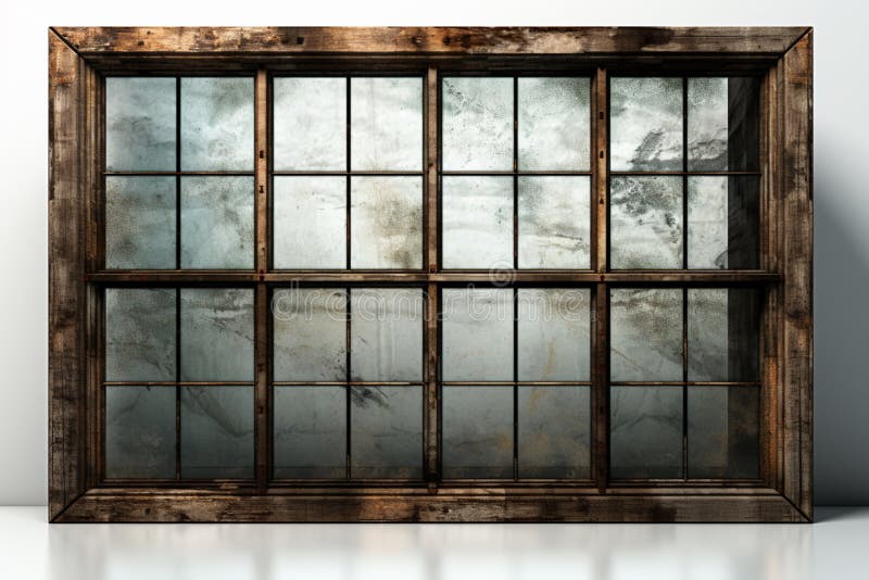 Steel Windows on White Background Stock Illustration - Illustration of ...