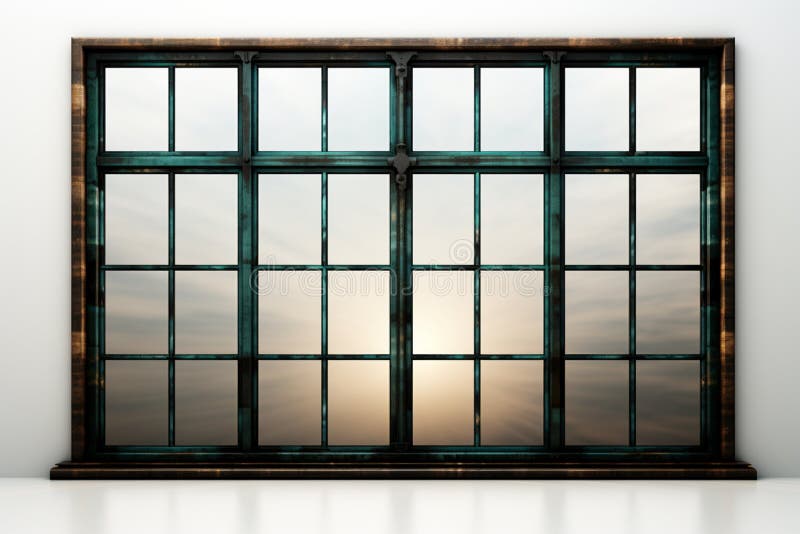 Steel Windows on White Background Stock Illustration - Illustration of ...