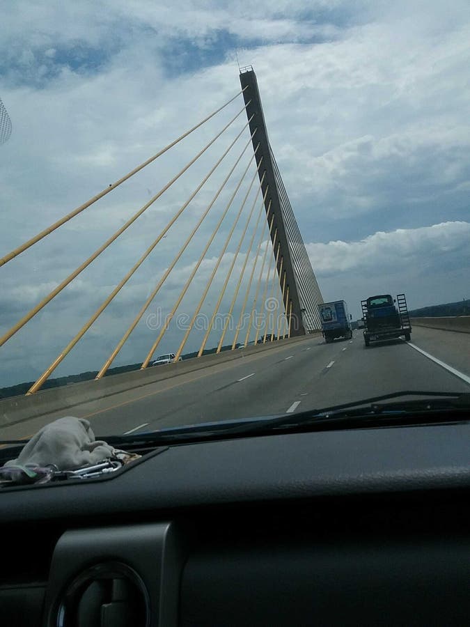Deleware Bridge Bay and Sky Stock Image - Image of delaware, deleware ...