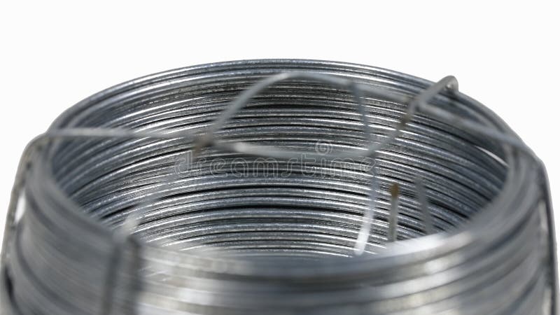 Steel Wire, Coiled, Galvanized Stock Image - Image of bunched, roll ...