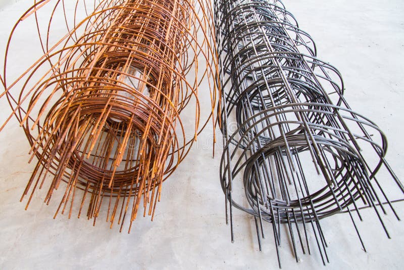 Steel Wire Mesh Construction for Flooring.Structural Steel Stock Image ...