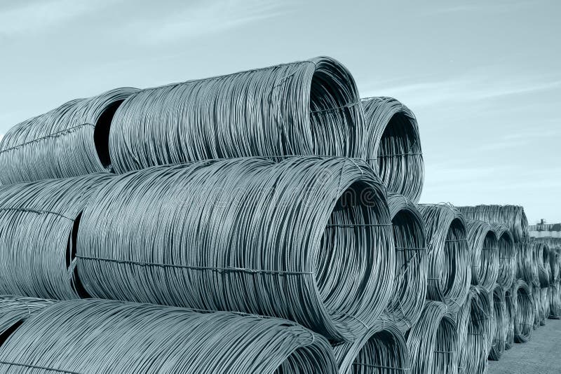 Steel wire rod stock image. Image of square, engineering - 172461357