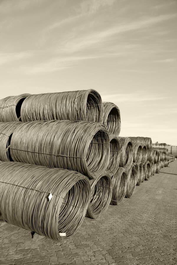 Steel wire rod stock image. Image of silver, site, coil - 172461597