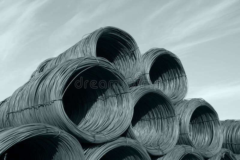Steel wire rod stock photo. Image of background, silvery - 172462008
