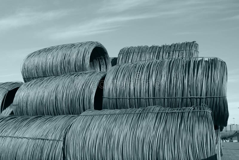 Steel wire rod stock image. Image of armature, steel - 172463155
