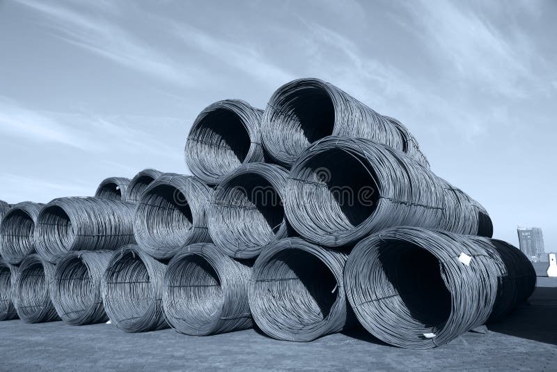 Steel wire rod stock image. Image of coil, metal, industrial - 172463247
