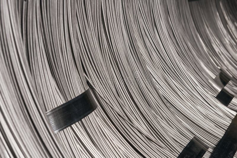 Steel Wire Rod - Steel Coils Stock Photo - Image of industry ...