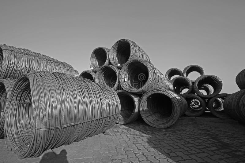 Steel wire rod stock image. Image of round, shining - 225825329