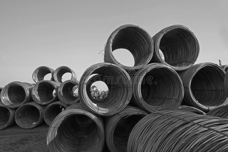 Steel wire rod stock image. Image of construction, stack - 225825347