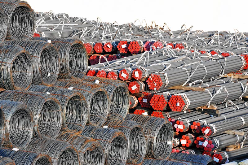 Steel wire roll stock image. Image of industrial, port - 32689841