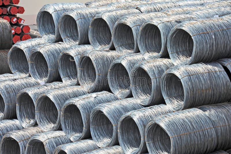 Steel wire roll stock image. Image of manufacture, alloy - 34624641