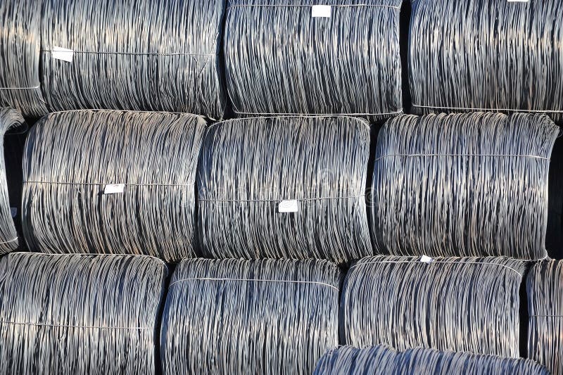 Steel wire roll and pipe stock image. Image of hardware - 32690009