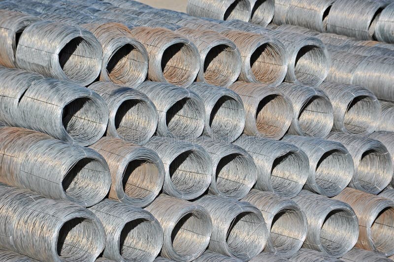 Steel wire roll stock photo. Image of aluminum, manufacturing - 35021182