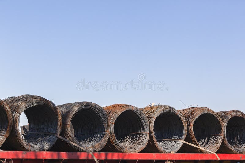 Steel Wire Rolls stock photo. Image of transport, products - 59216022