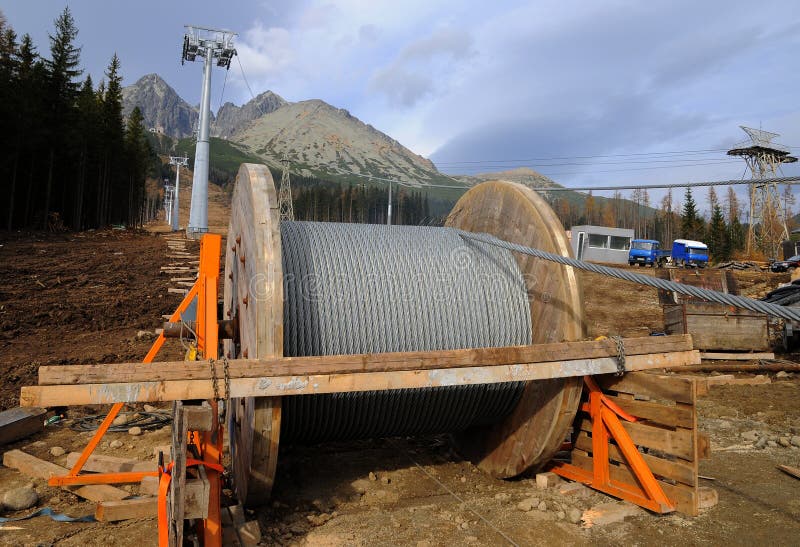 Steel wire rope stock image. Image of ropesspool, closeup - 9340373