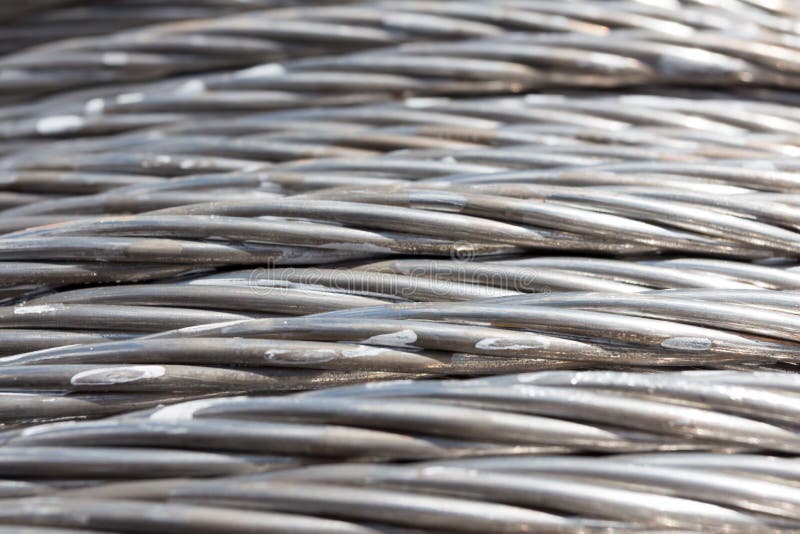 Steel Wire Rope Cable Background. Stock Photo - Image of coil ...