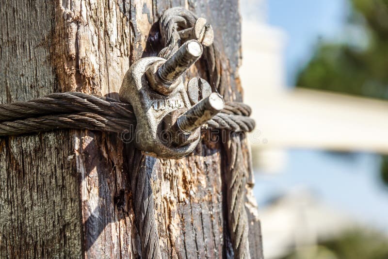Wire Rope Sling Old Connection of Rusty Steel Select Focus with Shallow ...