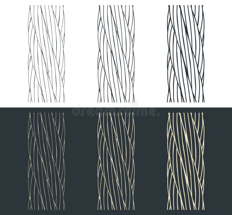 Steel Wire Rope Close Up Illustrations Stock Vector - Illustration of ...