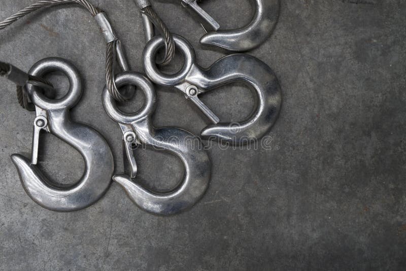 Steel Wire Rope Sling with Hook Stock Image - Image of shackle, sling ...