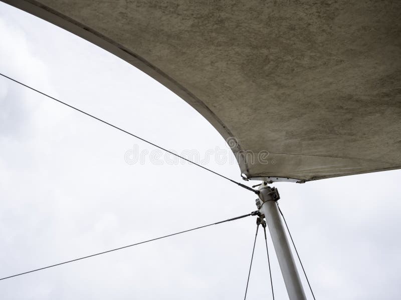 Pull Points and Connection Points of Tension Membrane Roof. Turnbuckle ...