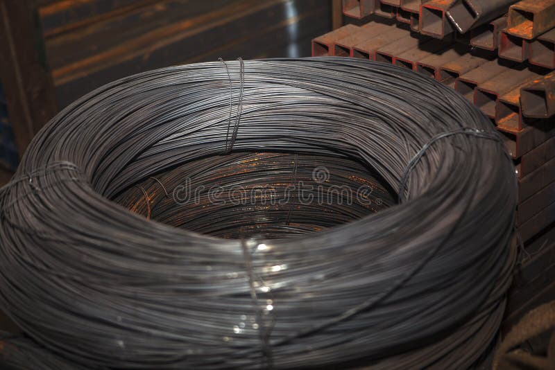 Steel wire stock photo. Image of cable, background, copper - 147814148