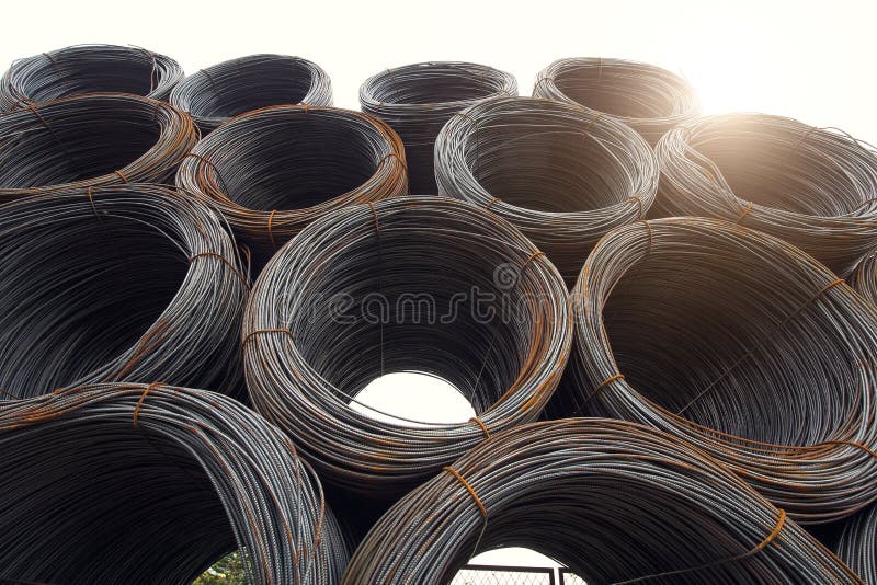 Steel wires stock photo. Image of industry, stacked - 100439668