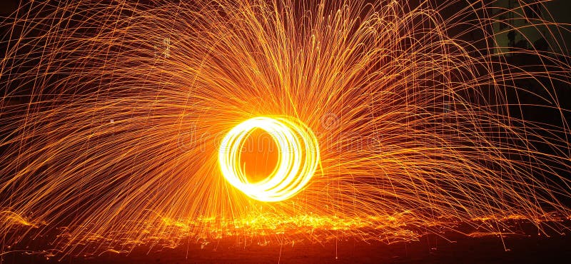 Steel wool photography stock image. Image of light, night - 205842299