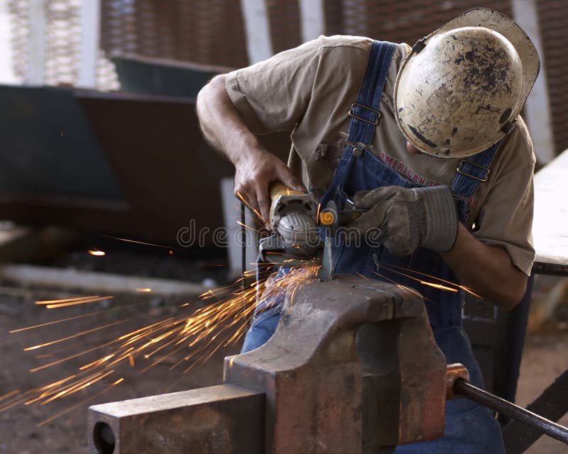 Steel work stock photo. Image of occupation, spark, laborer - 856100