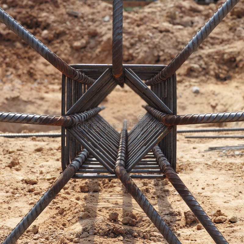 Steel Work for Reinforcement Concrete Structure Stock Image - Image of ...