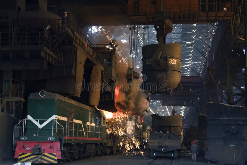 Steel works stock photo. Image of male, safety, labor - 13801928