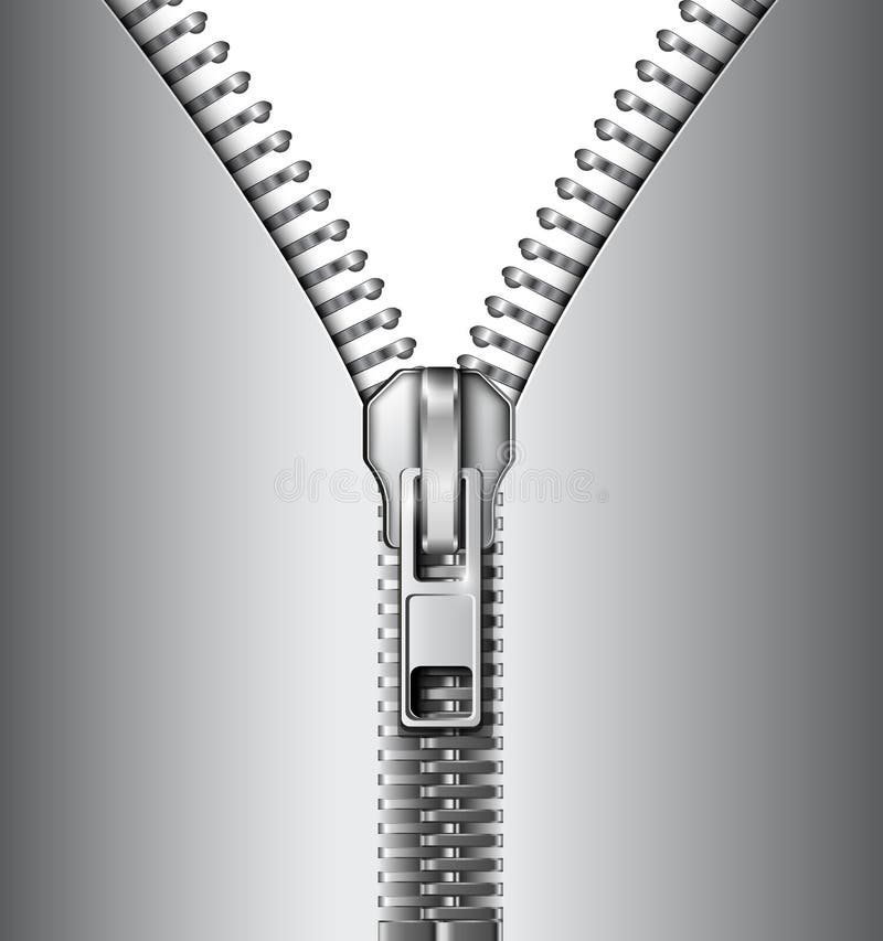 Zipper stock vector. Illustration of metal, closed, pull - 18370747