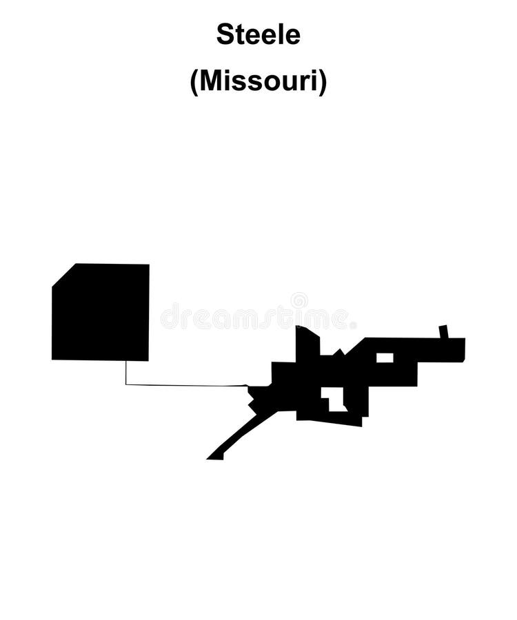Steele outline map stock vector. Illustration of missouri - 387459506