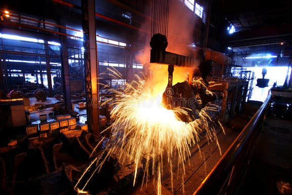 Steelmaking iron works stock image. Image of smoke, steelmaking - 11860089