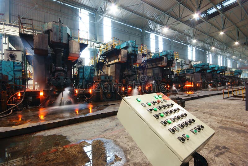 Steelmaking iron works stock image. Image of smoke, smelting - 11860171