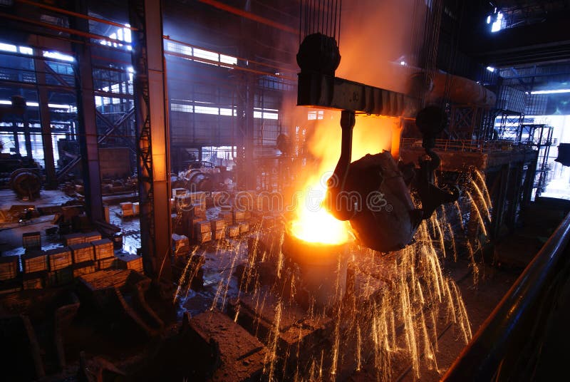 Steelmaking iron works stock photo. Image of workshop - 12017756