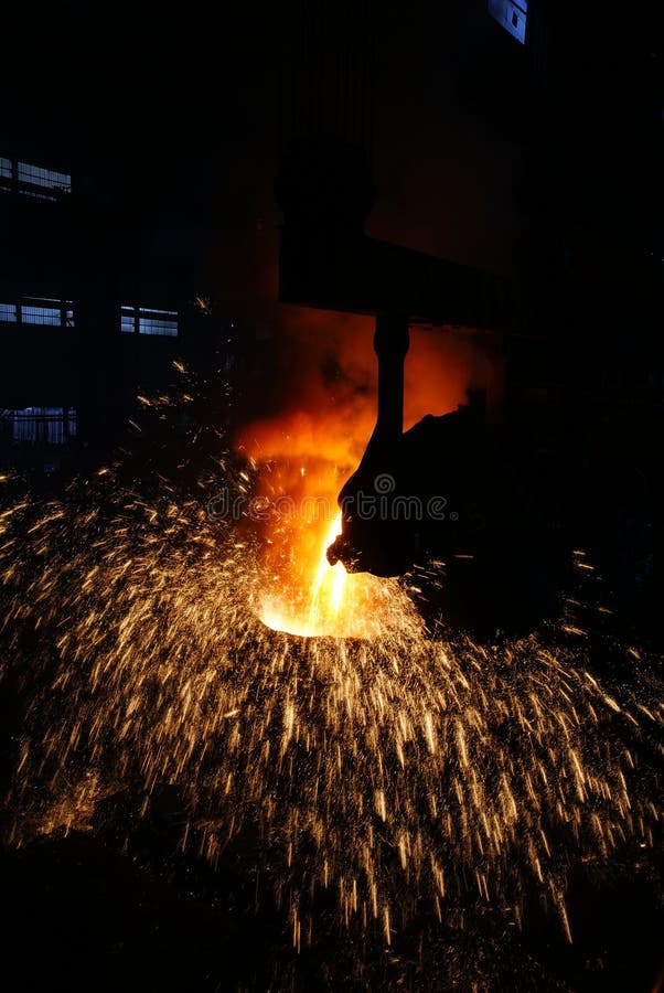 Steelmaking iron works stock image. Image of steelmaking - 11993305