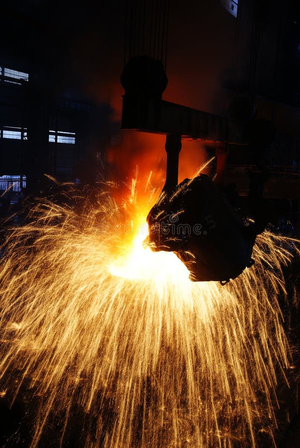 Steelmaking iron works stock photo. Image of smelting - 11993254