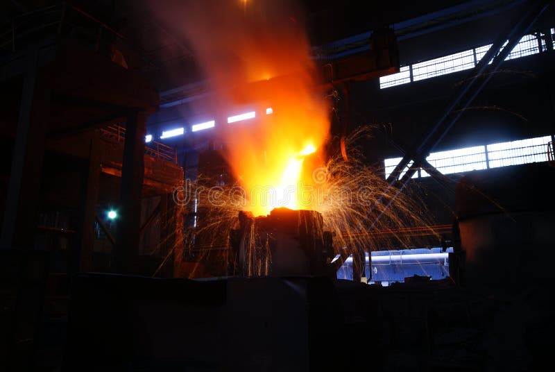 Steelmaking iron works stock image. Image of steelmaking - 12017389