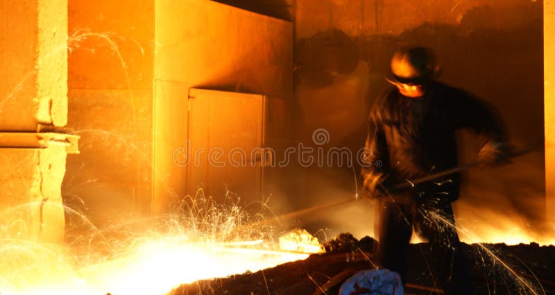 Steelmaking iron works stock photo. Image of automatic - 12017848