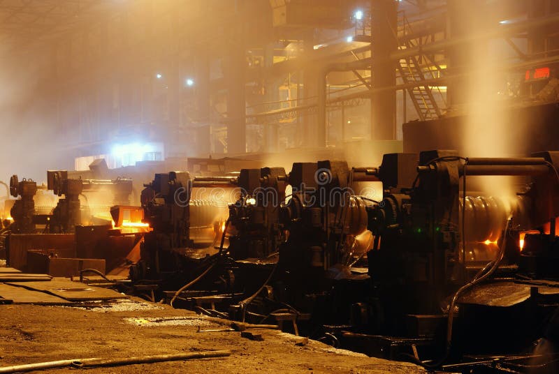 Steelmaking iron works stock image. Image of advanced - 12017971