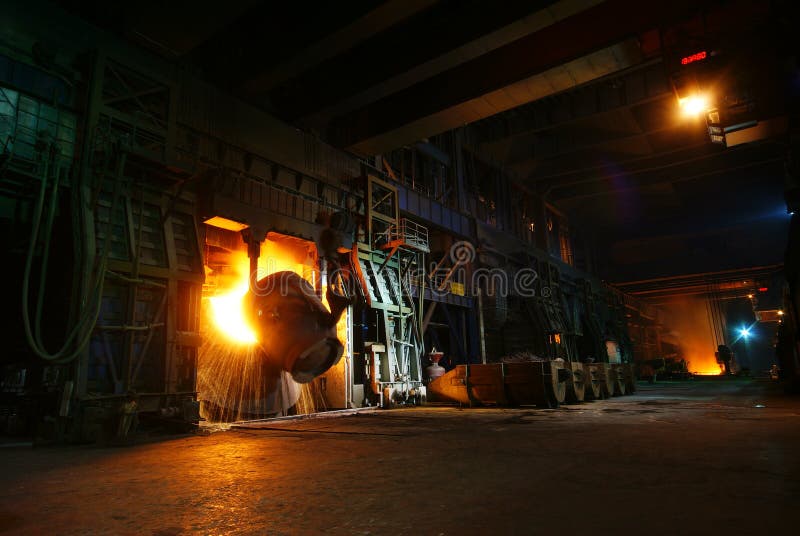 Steelmaking iron works stock image. Image of cigarette - 12018019