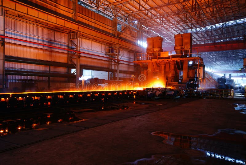 Steelmaking iron works stock image. Image of machine - 12032923