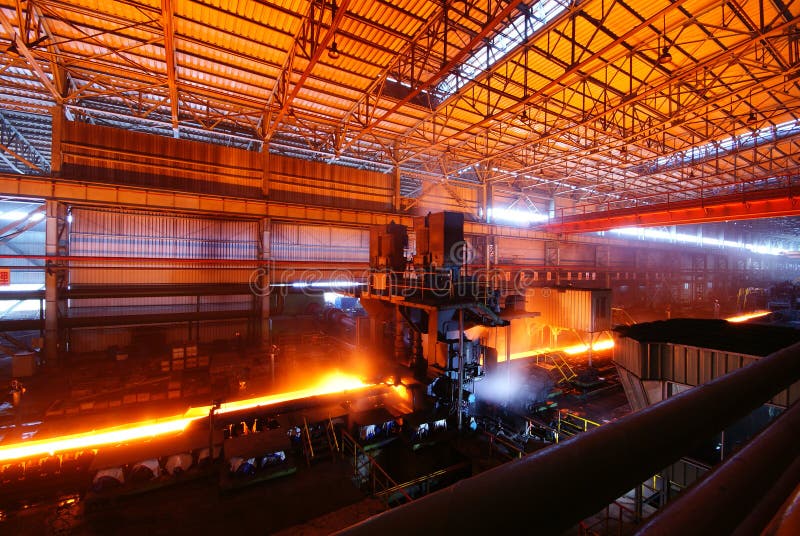 Steelmaking iron works stock image. Image of industrial - 12017875