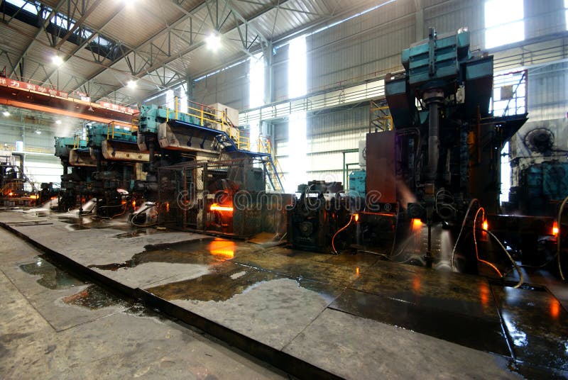 Steelmaking iron works stock image. Image of automatic - 12033483