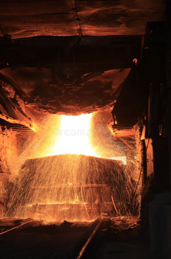 Steelmaking workshop stock image. Image of machinery - 42315719